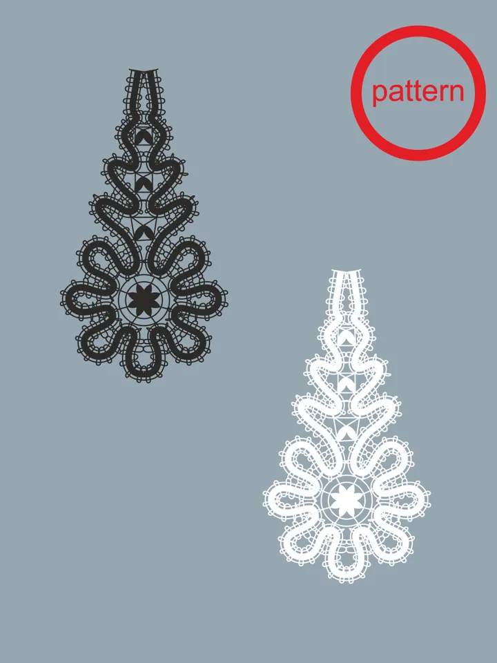 Bobbin lace Tie Pattern Lace accessory PDF pattern $4.00 | Buy online ...