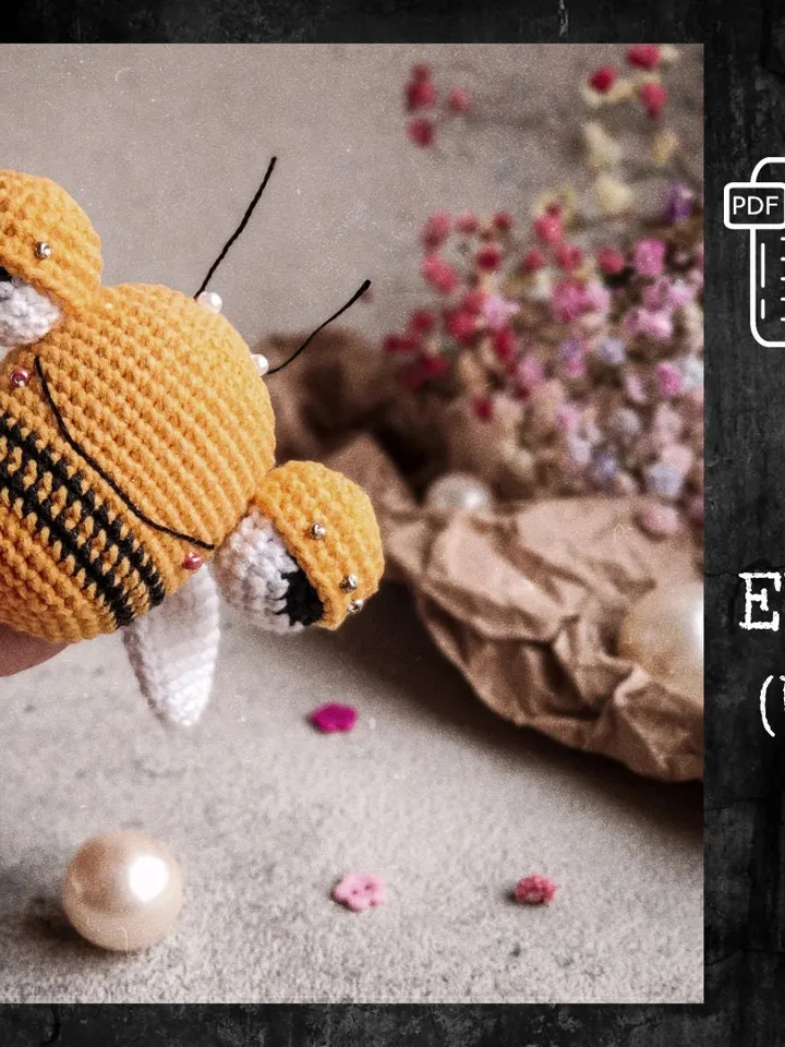 Crochet PATTERN Sleepy Bee / Amigurumi toy / Crochet Honey Bee ...