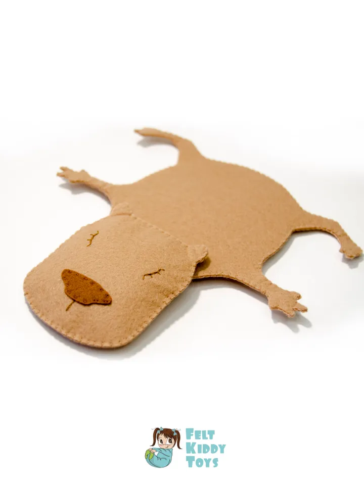 Capybara coaster from felt, PDF and SVG Pattern $4.00 | Buy online with ...