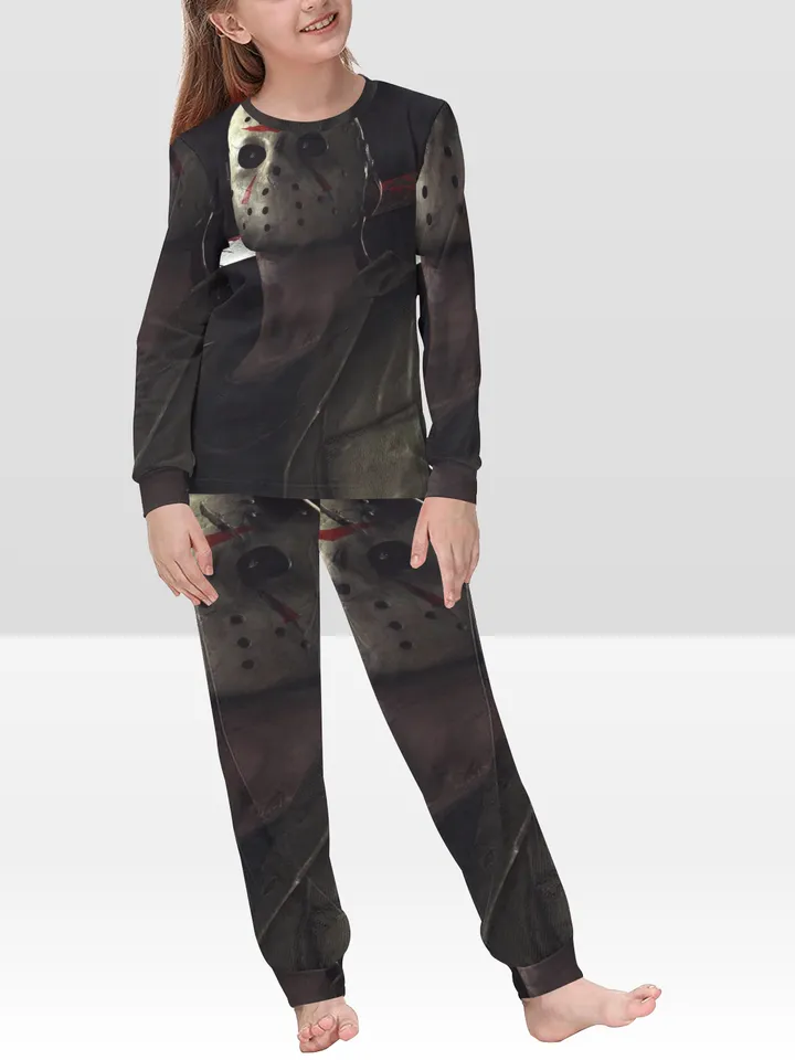 Jason Friday the 13th Kids Girls Pajamas Set, PJ Set pajama loungewear ...