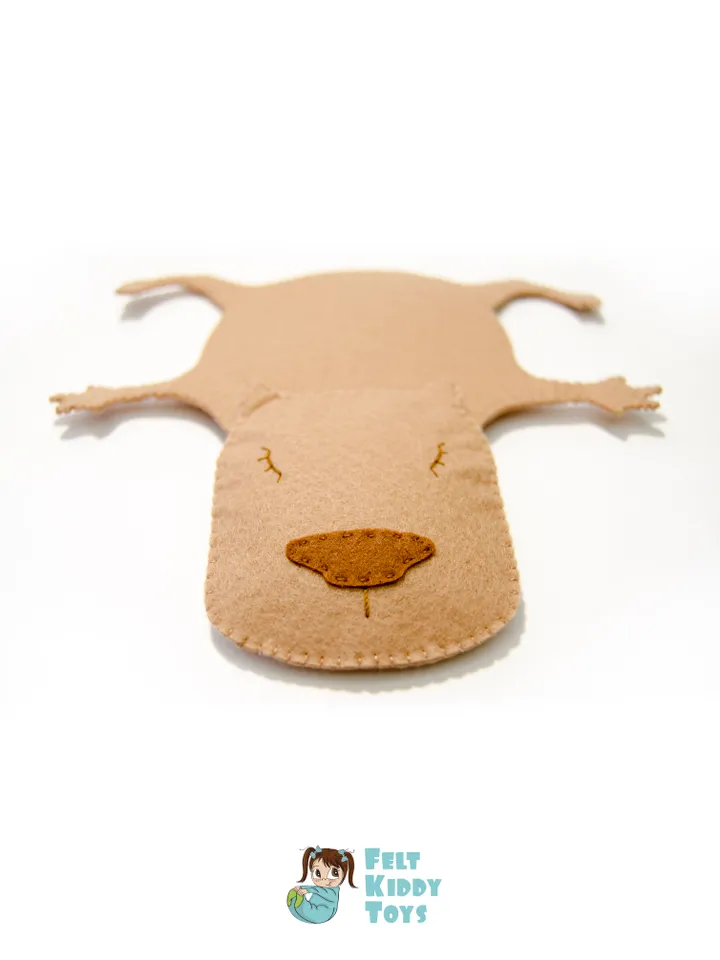 Capybara coaster from felt, PDF and SVG Pattern $4.00 | Buy online with ...
