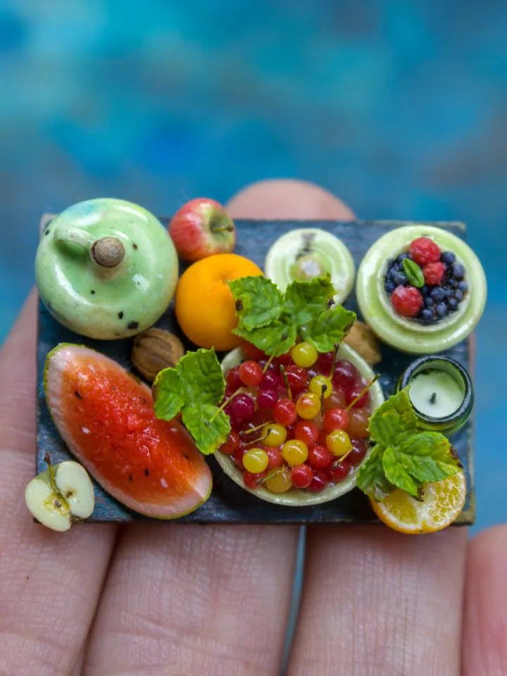 MINIATURE set of fruits and berries on a board 6 $60.00 | Buy online ...
