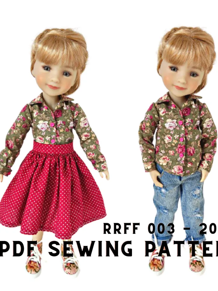 Shirt Sewing Pattern for Ruby Red Fashion Friends | PDF Doll Clothes ...