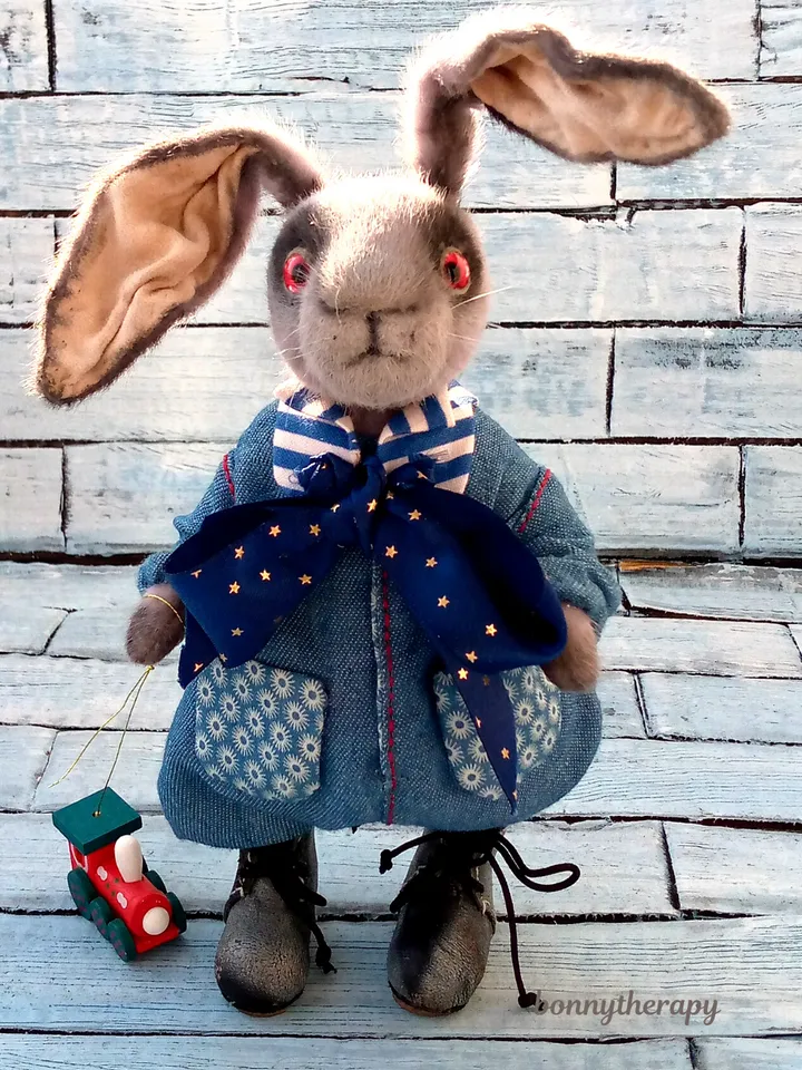 Teddy bunny 7 inches, adorable rabbit in teddy style. $79.00 | Buy ...
