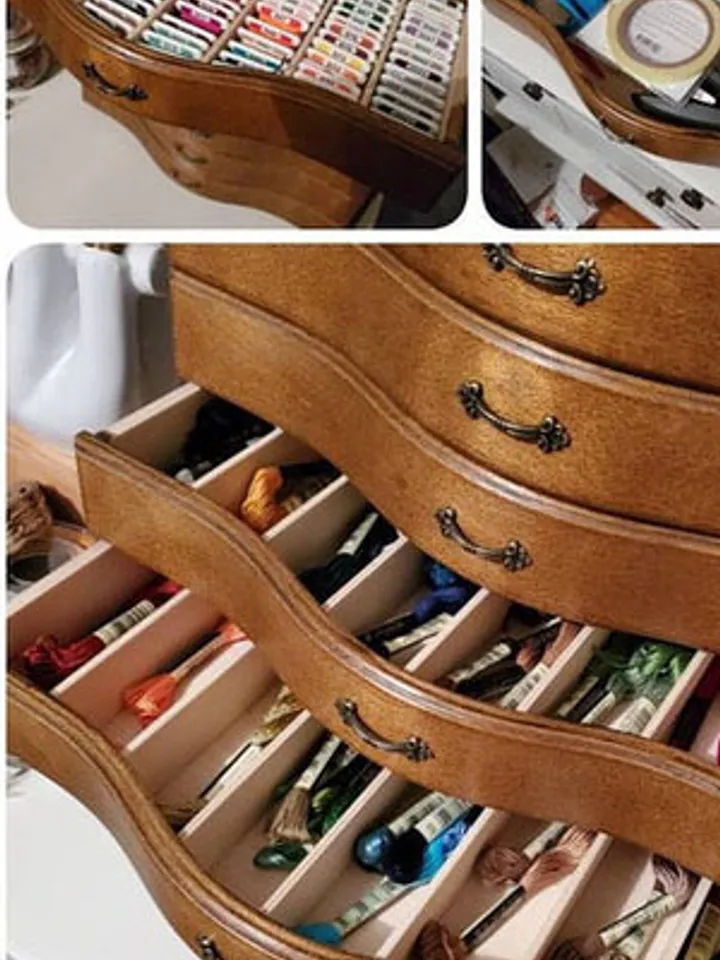 Floss storage cabinet for DMC floss bobbins and skeins, Stitching ...