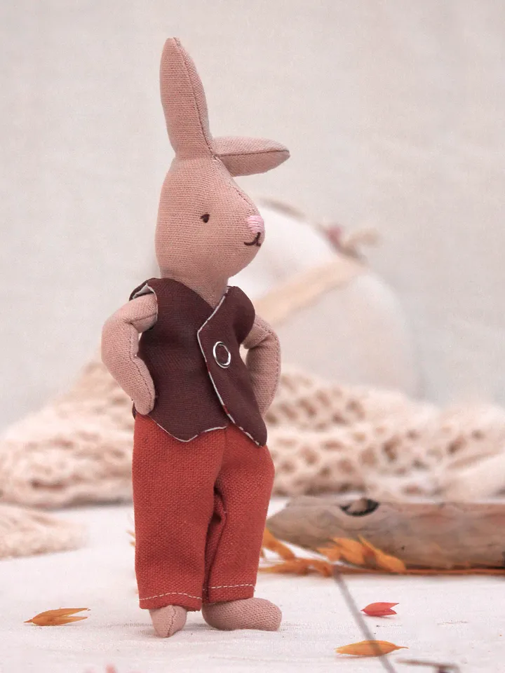 Rabbit Dad Doll with Vest and Pants - Digital PDF pattern and Sewing ...