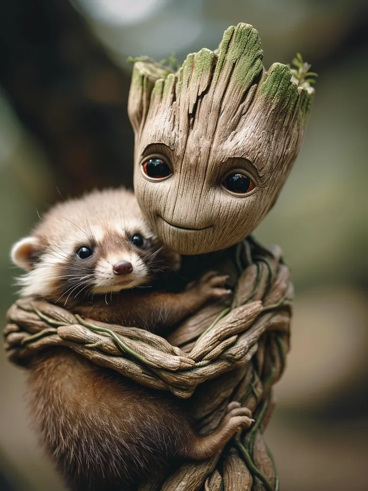 Set of 6 Baby Groot, Baby Yoda, Rocket, and Chewbacca Postcards ...