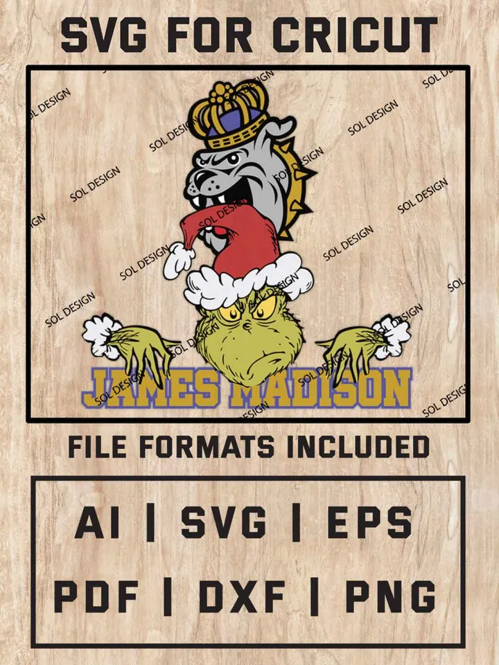 Grinch James Madison Dukes SVG, NCAA SVG Design, NCAA James Madison ...