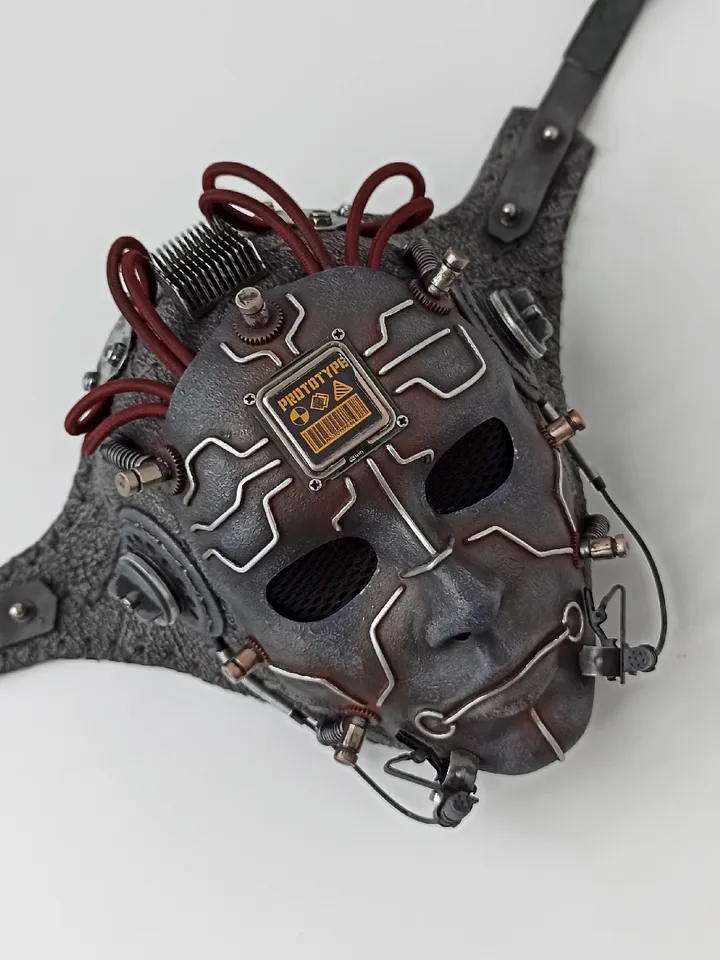 Robot mask in cyberpunk style. $350.00 | Buy online with delivery