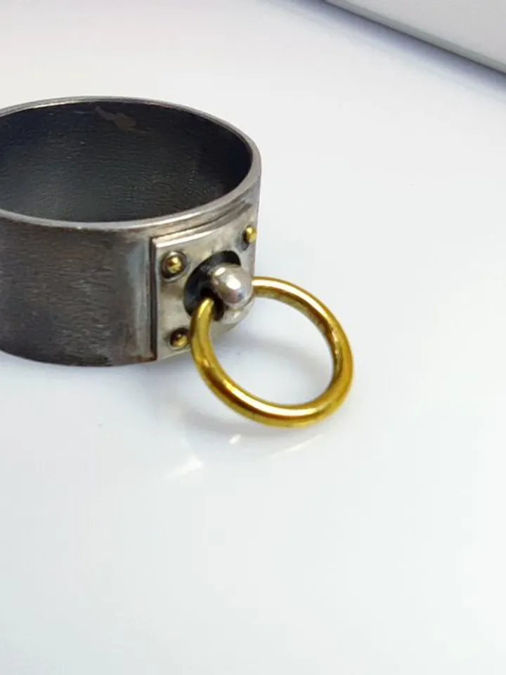 Ring Collar. Silver Brass.