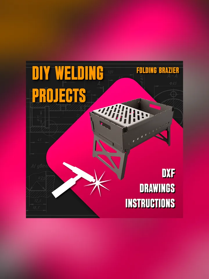 Sheet Metal Plans Drawings Folding Brazier (DXF, PDF) $99.00 | Buy ...