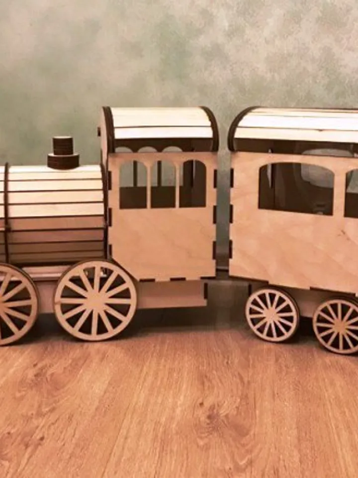 Digital Template Cnc Router Files Cnc Train Files for Wood Laser Cut ...