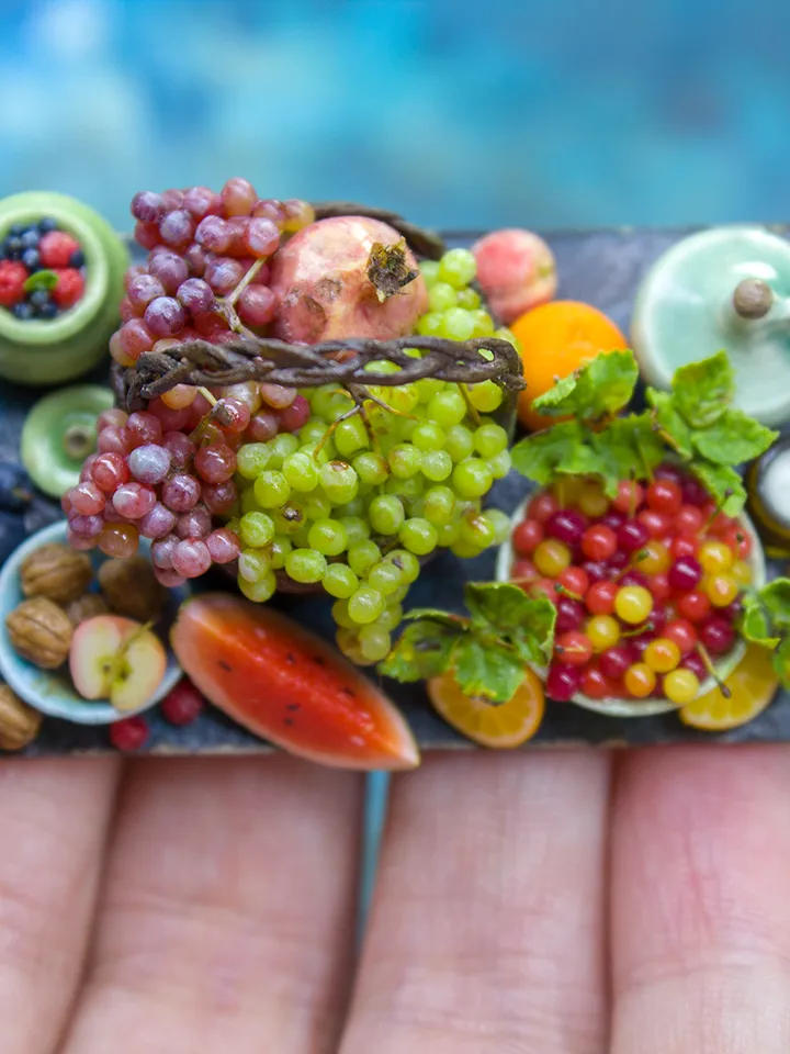 MINIATURE set of fruits and berries on a board 1 $78.00 | Buy online ...