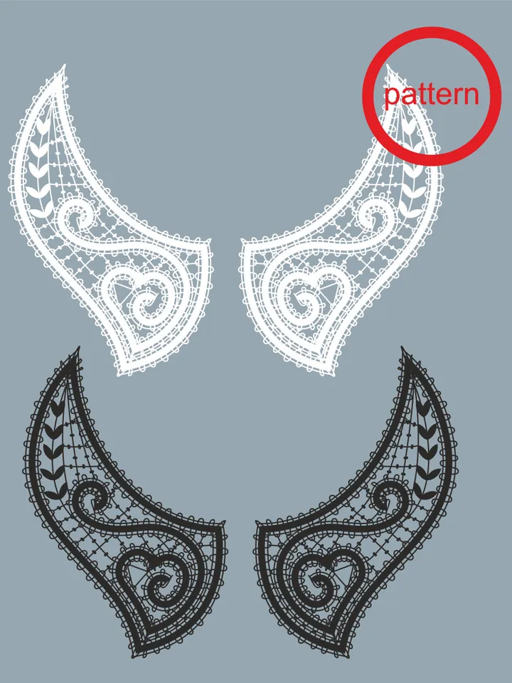 Bobbin lace Collar pattern Printable PDF patern Instant download 5,00 ...