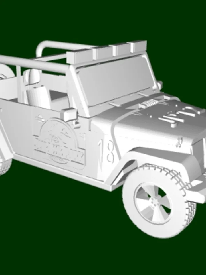 Beauty 1 3d Model Car STL 3D Printing Jurassic Park Jeep $9.50 | Buy ...