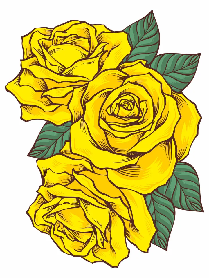 Rose vector, Cricut rose, yellow rose svg, yellow rose clipart, rose ...