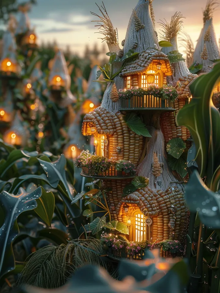 Set of 6 Enchanted Fairy and Mythical Creature House Postcards ...