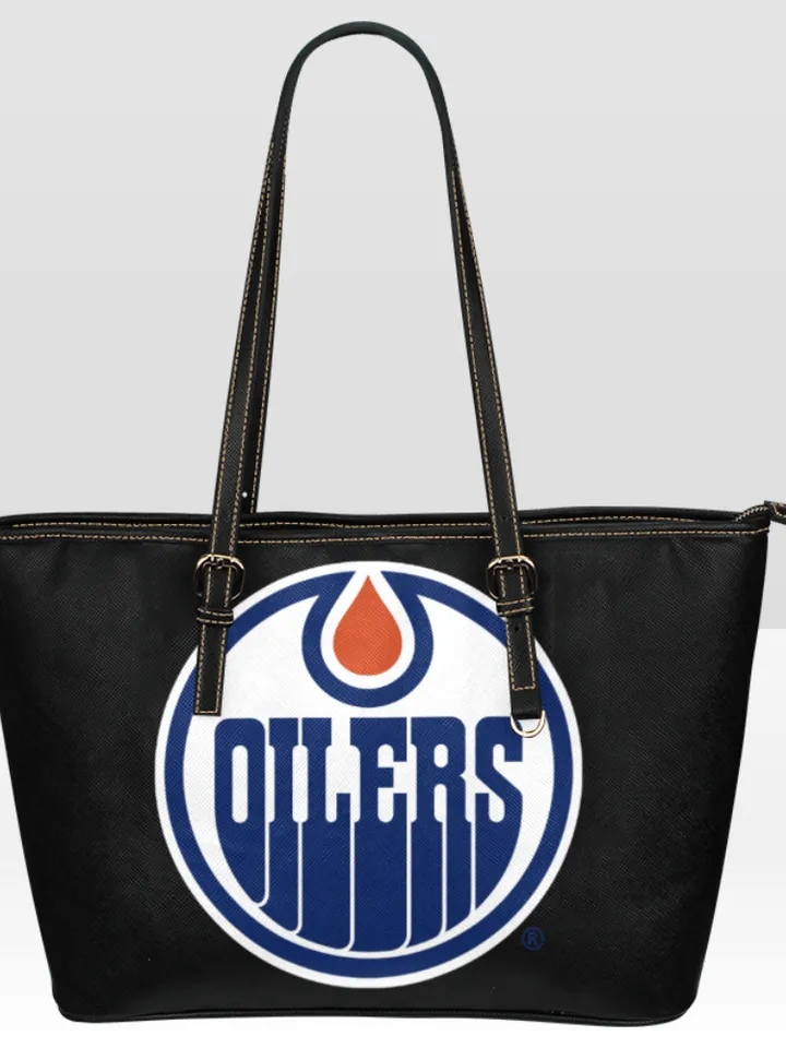 Edmonton Oilers Leather Tote Bag $60.00 | Buy online with delivery