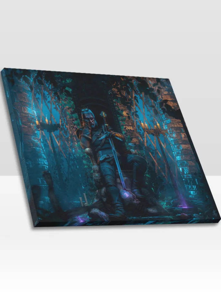 Geralt Of Rivia The Witcher Frame Canvas Print, Wall Art Home Decor ...