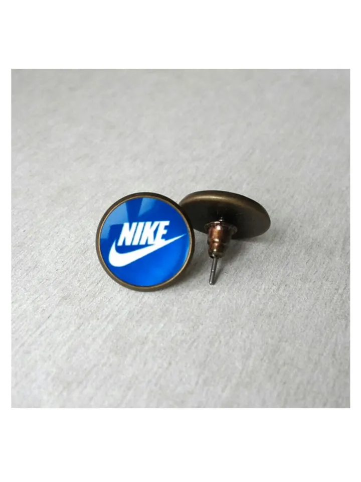 Nike earrings, Swoosh logo earrings studs, sport studs $35.89 | Buy ...