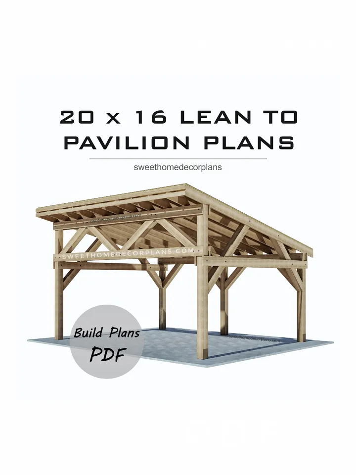 Diy 20 x 16 lean to pavilion plans in pdf. Carport plans. Wooden ...
