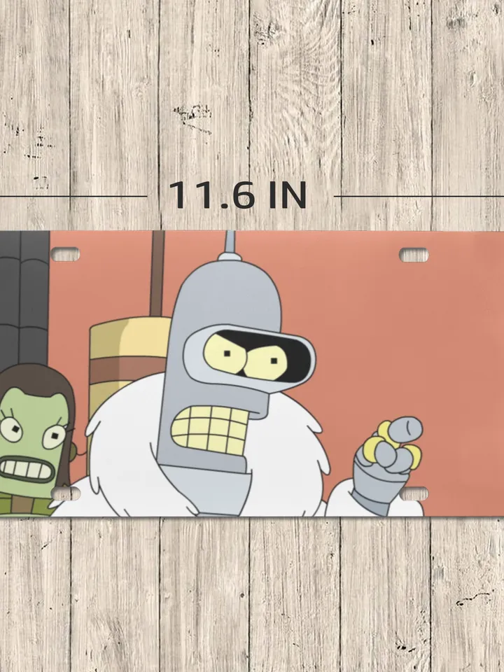 Futurama Bender License Plate $24.97 | Buy online with delivery