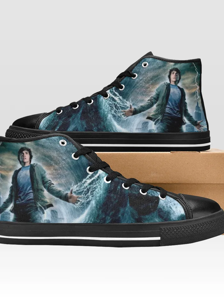 Percy Jackson Shoes, High-Top Sneakers, Handmade Footwear $72.00 | Buy ...