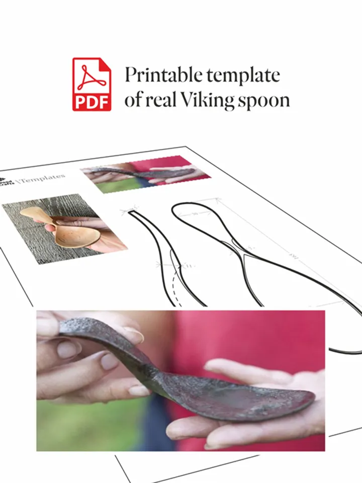 Printable simple PDF template of Viking wooden spoon $5.00 | Buy online ...