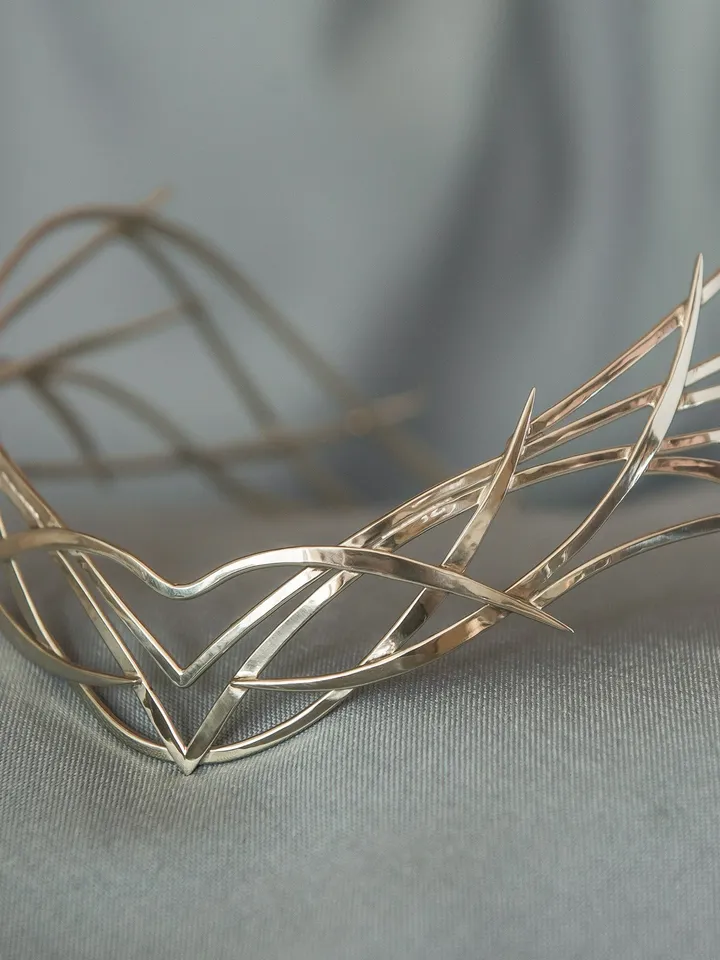 Wedding tiara bridal diadem Elven crown Jewelry fantasy circlet fairy ...