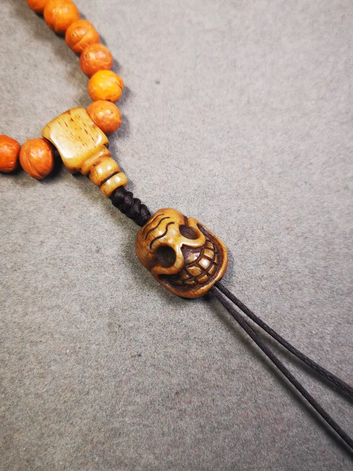 Gandhanra Handmade Tibetan Pendant Bead,Bone Carved Spacer Bead for ...