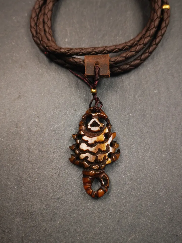 Gandhanra Handmade Tibetan Amulet,Yak Bone Carved Scorpion Guru of ...