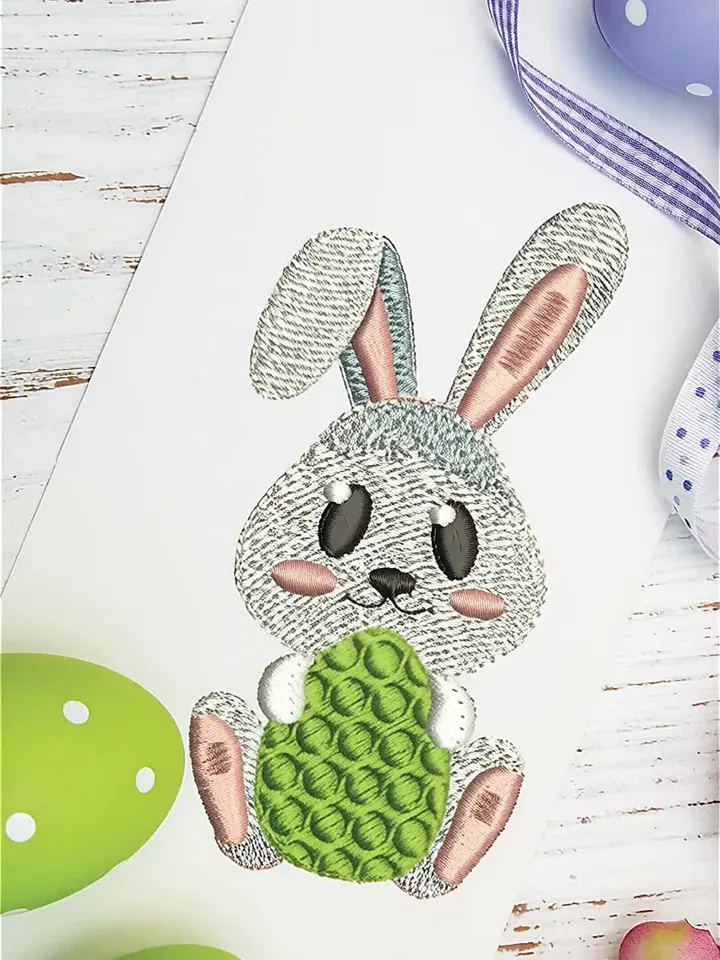 Easter Bunny machine embroidery deisgn