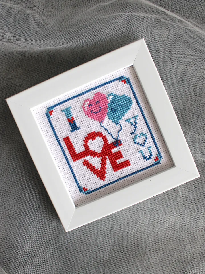 Cross stitch pattern I love you, easy cross stitch chart PDF $2.50 ...