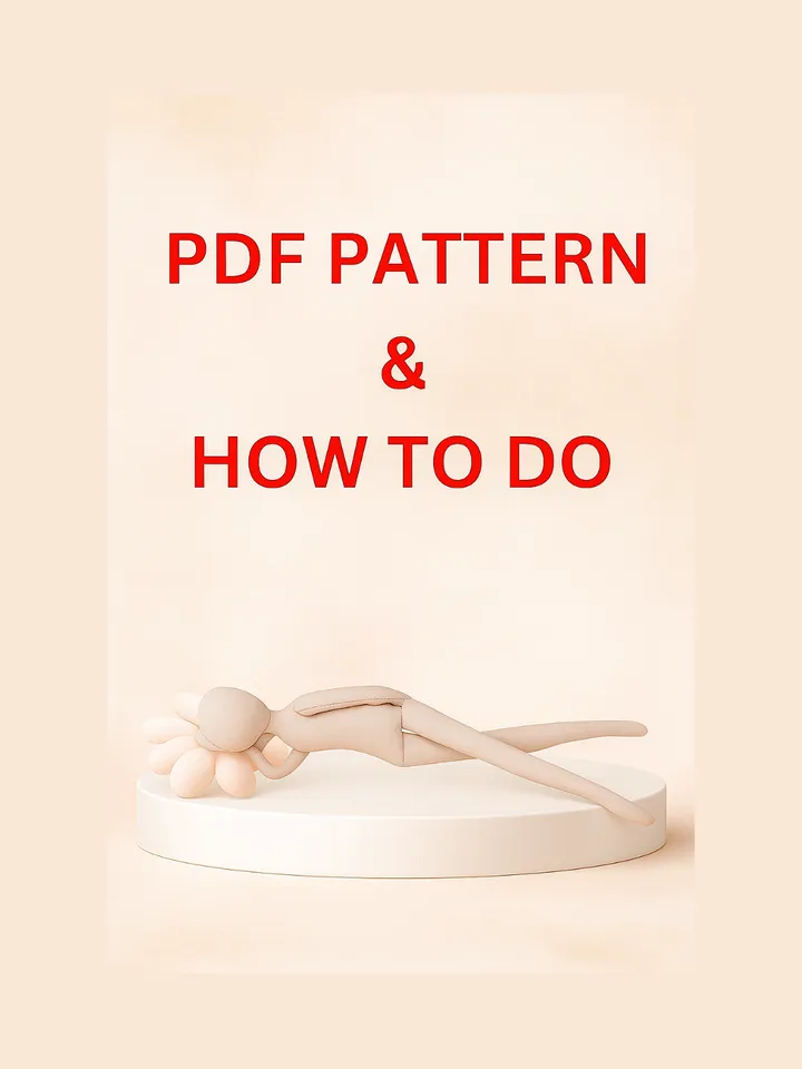 16.5" Blank Cloth Doll Sewing Pattern – PDF Tutorial for DIY Fabric ...