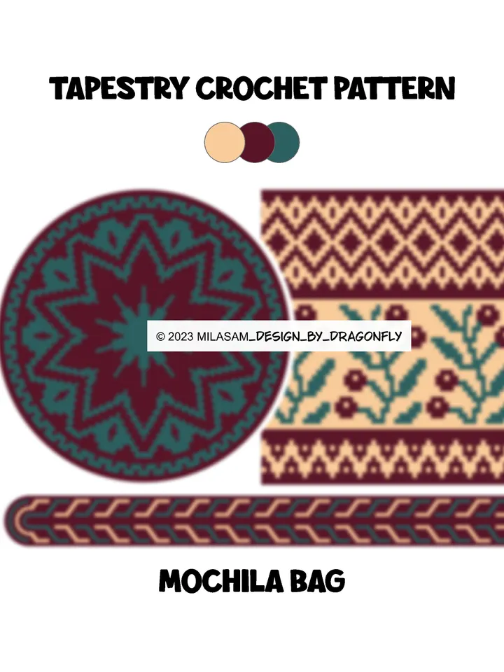 Crochet Bag Pattern, Wayuu Mochila Bag, Tote Bag DIY, Beach Bag ...