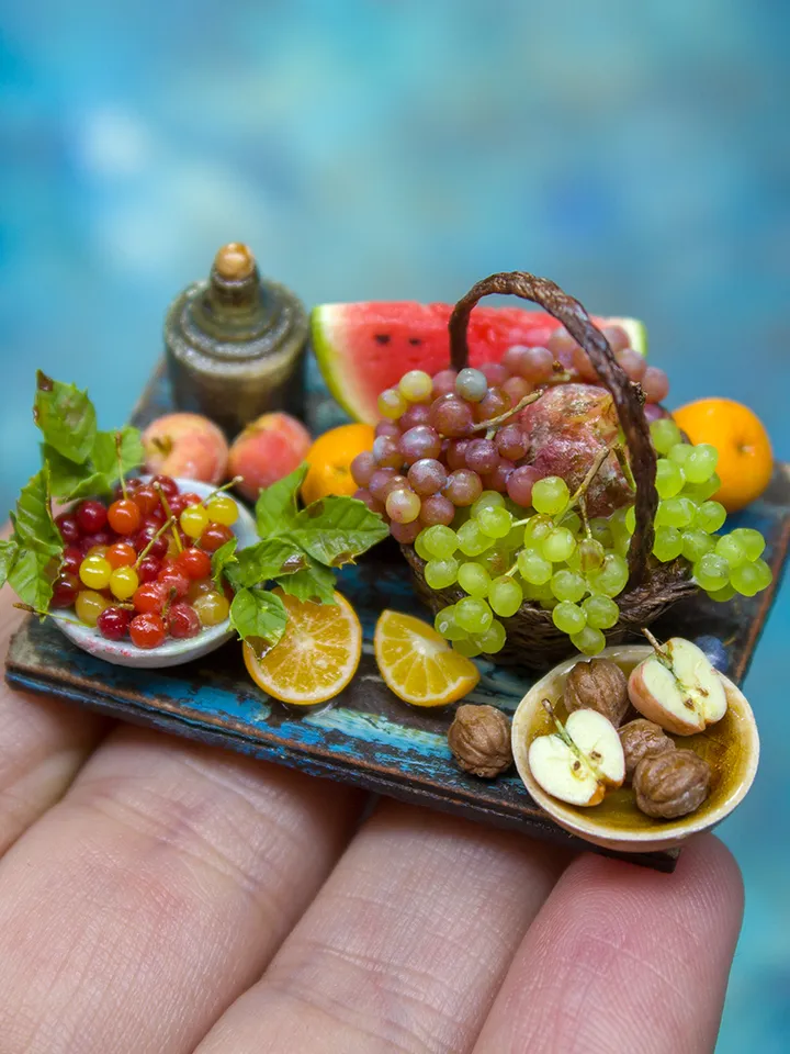 MINIATURE set of fruits and berries on a board 5 $72.00 | Buy online ...