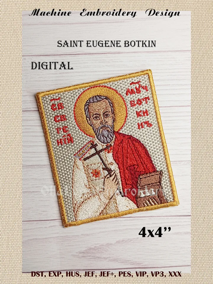Saint Eugene Botkin embroidery design $14.00 | Buy online with delivery