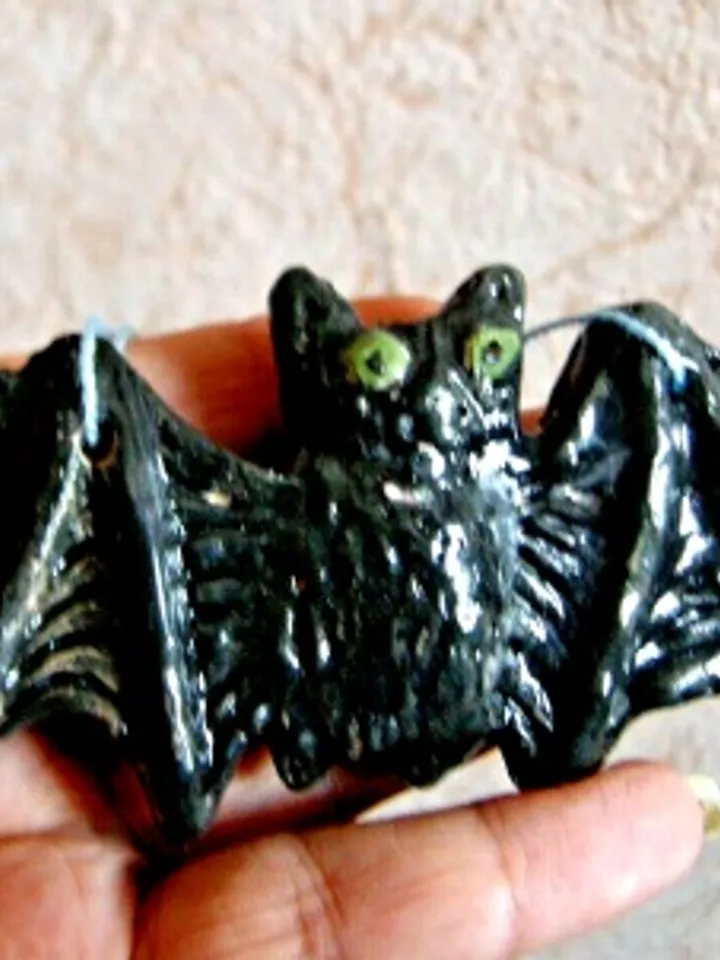 Ceramic bat. Halloween ornament. Handmade $40.00 | Buy online with delivery