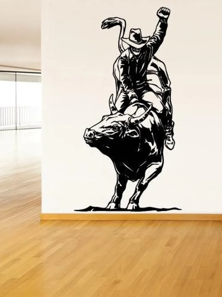 Rodeo Wall decal Texas Cowboy Sticker z1300 $23.99 | Buy online with ...