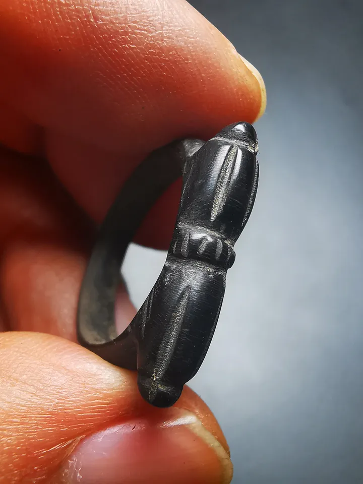 Gandhanra Hand Carved Tibetan Vajra Ring,Made of Yak Horn,Buddhist ...