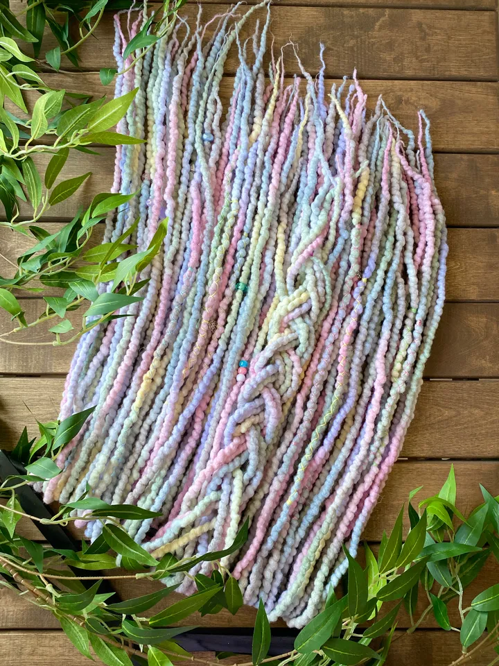 Pastel colorful Wool De dreadlocks Ready to Ship $250.00 | Buy online ...