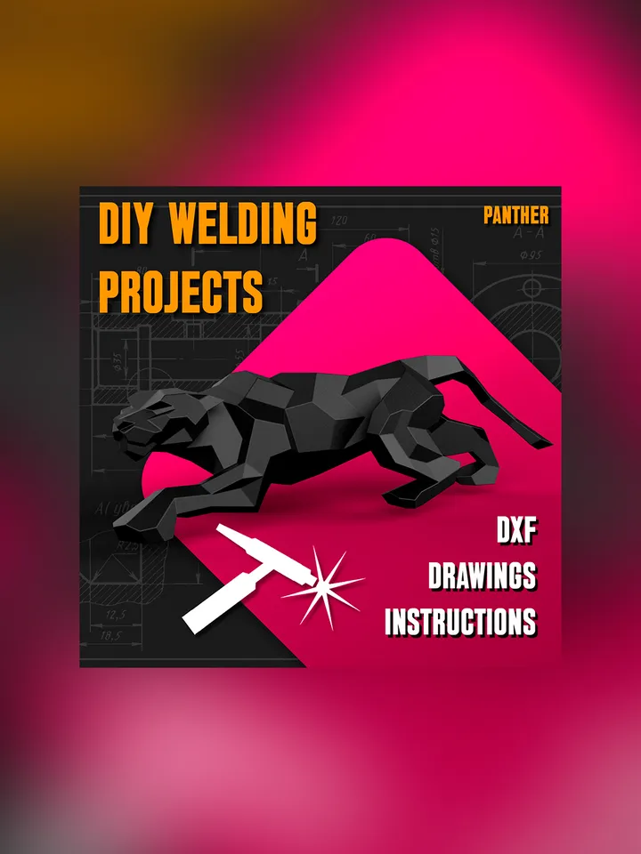 Welding Project Plans Drawings Panther (DXF, PDF) $249.00 | Buy online ...