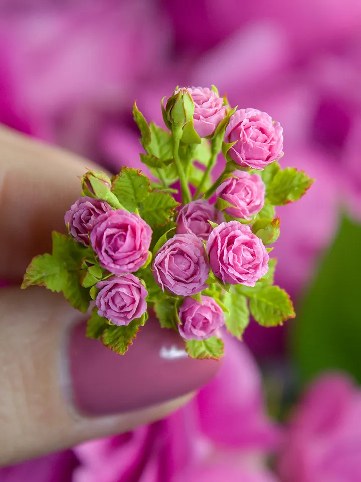 TUTORIAL Miniature shrub roses / spray roses with air dry clay $10.80 ...