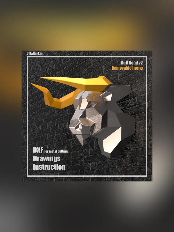 Welding Project Plans Drawings Bull Head (v2) (DXF, PDF) $107.00 | Buy ...