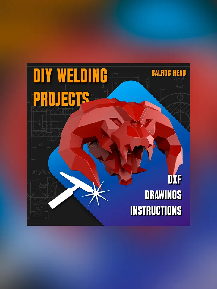 Welding Project Plans Drawings Balrog Head (DXF, PDF) $145.00 | Buy ...