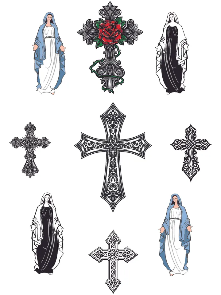 Virgin Mary Svg, Mother Mary Svg, Religious Cross Svg, Mary svg ...