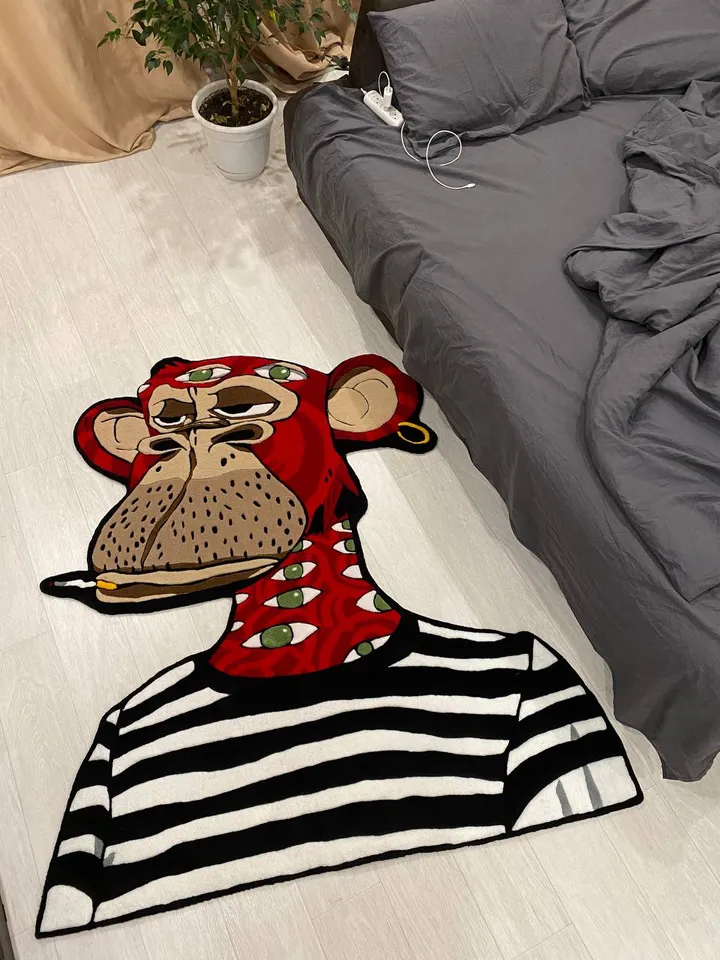 Red Monkey Tufted Carpet $710.00 | Buy online with delivery