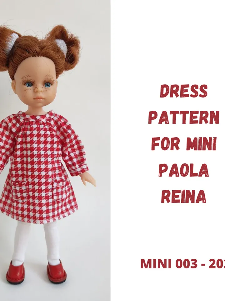 Dress PDF Sewing Pattern for Mini Paola Reina 21 cm Dolls | Easy Doll Clothes Tutorial $4.99 ...