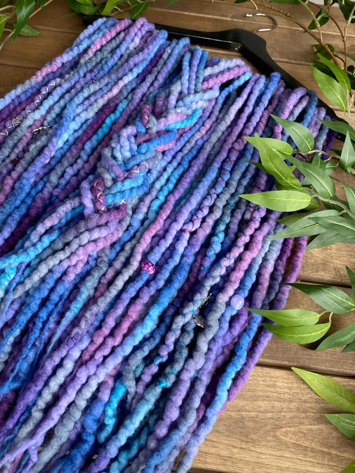 Colorful Wool Double Ended Dreadlocks Ready to Ship $250.00 | Buy ...