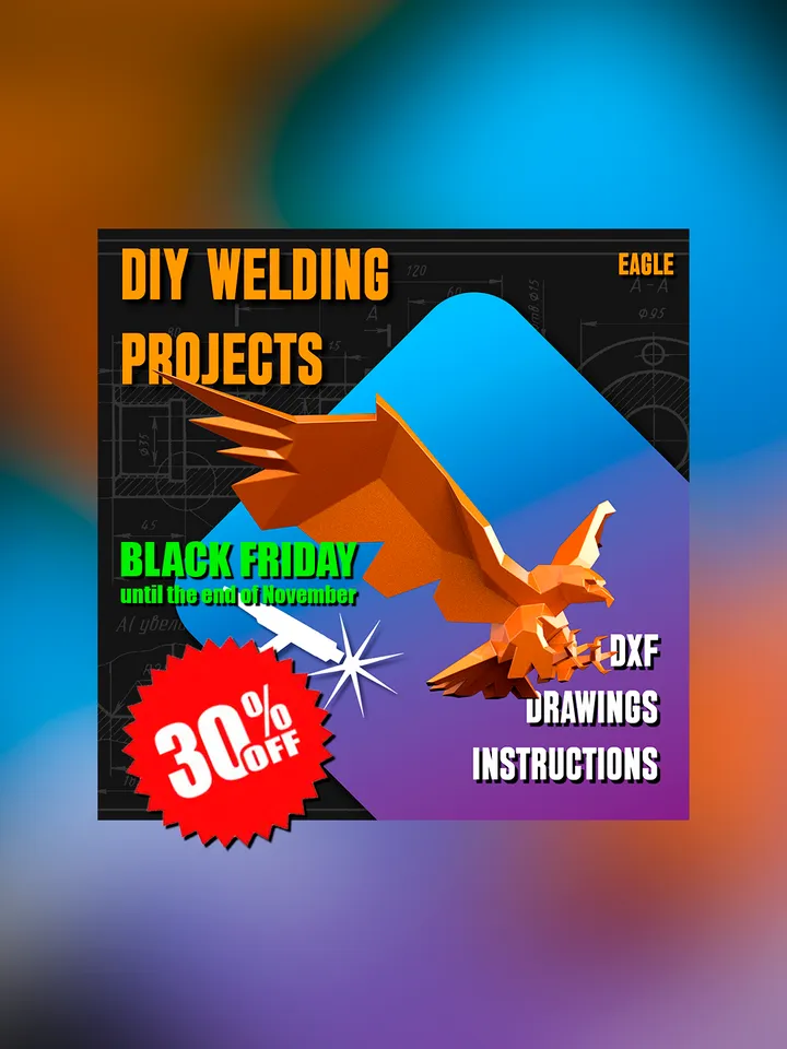 Welding Project Plans Drawings Eagle (DXF, PDF) $125.00 | Buy online ...